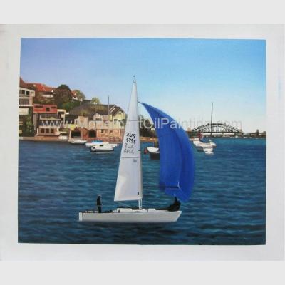 Κίνα Ρεαλιστική Sailboat ελαιογραφία στον καμβά, ζωγραφική πορτρέτου συνήθειας από τη φωτογραφία προς πώληση