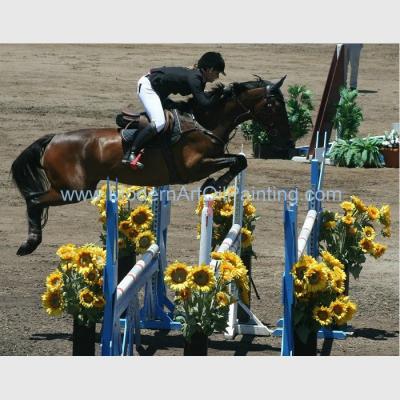 China Photo Custom Oil Portraits Horse Race Oil Painting Handmade On Canvas for sale