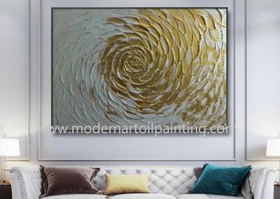Cina Oro strutturato della tela che dipinge la parete spessa astratta Art For Home Decorative della pittura in vendita