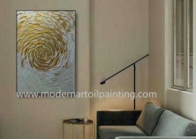 Cina Oro strutturato della tela che dipinge la parete spessa astratta Art For Home Decorative della pittura in vendita