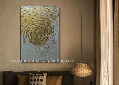 Cina Oro strutturato della tela che dipinge la parete spessa astratta Art For Home Decorative della pittura in vendita