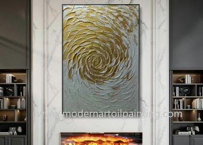 Cina Oro strutturato della tela che dipinge la parete spessa astratta Art For Home Decorative della pittura in vendita