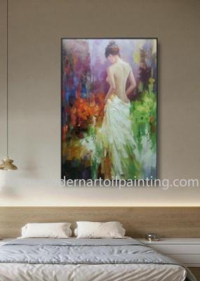 Cina Pittura femminile dipinta a mano, bella pittura a olio della donna su tela per la decorazione interna in vendita