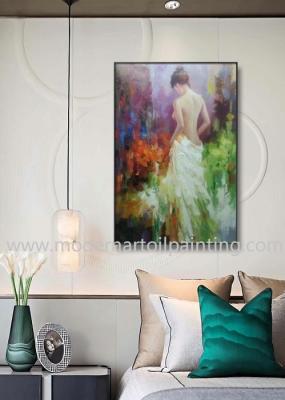 Cina Pittura femminile dipinta a mano, bella pittura a olio della donna su tela per la decorazione interna in vendita
