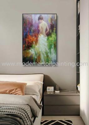 Cina Pittura femminile dipinta a mano, bella pittura a olio della donna su tela per la decorazione interna in vendita