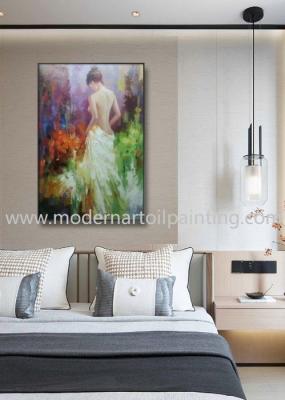 Cina Pittura femminile dipinta a mano, bella pittura a olio della donna su tela per la decorazione interna in vendita