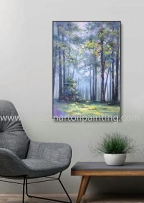 China Sala moderna Forest Tree Painting de Art Oil Painting For Living da paisagem do sumário à venda
