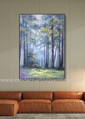 China Sala moderna Forest Tree Painting de Art Oil Painting For Living da paisagem do sumário à venda