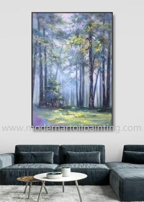 China Sala moderna Forest Tree Painting de Art Oil Painting For Living da paisagem do sumário à venda
