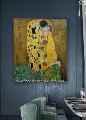 Cina Pittura a olio dipinta a mano di bacio della tela di pitture a olio della riproduzione per la decorazione domestica in vendita