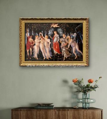 Cina Allegoria della pittura di qualità del museo della primavera, artista italiano Sandro Botticelli Oil Reproduction dipinto a mano su tela in vendita