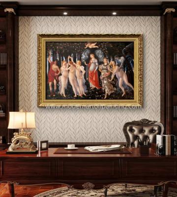 Cina Allegoria della pittura di qualità del museo della primavera, artista italiano Sandro Botticelli Oil Reproduction dipinto a mano su tela in vendita
