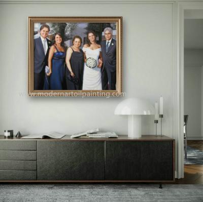 China Home Decoration Family Custom Oil Painting Portraits Canvas From Photo 5cm for sale