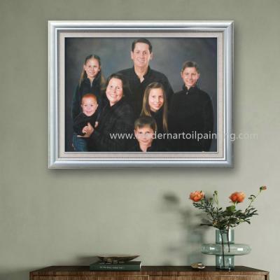 Cina Tela su ordinazione 5cm del ritratto dell'olio della gente realistica della famiglia per la decorazione della Camera in vendita