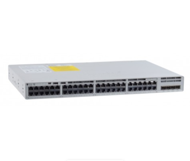 Rear view of Cisco C9200L-48P-4X-E switch