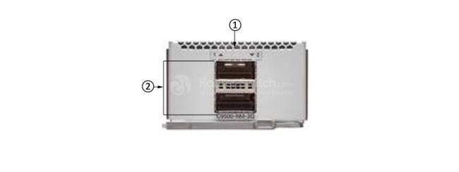 the front panel of C9500-NM-2Q