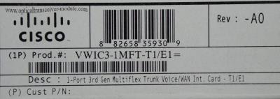 China 1 PORTO T1/E1 MULTIFLEX TRUNK Cisco Router Modules Cartão de interface personalizado VWIC3-1MFT-T1E1 suporta aplicativos de voz e dados na plataforma da série Cisco ISR 2 1900/2900/3900 à venda