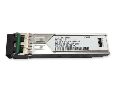 中国 GLC-ZX-SMD対応 1000BASE-ZX SFP 1550nm 80km インダストリアル DOM デュプレックス LC SMF トランシーバー モジュール 販売のため