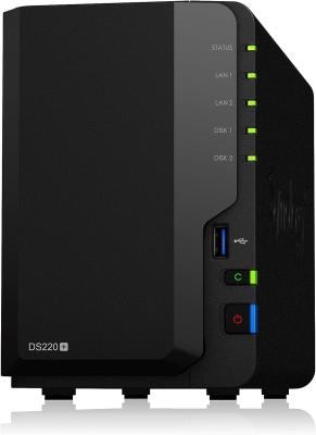 China Synology DiskStation DS220+ NAS Server for Business with Celeron CPU, 6GB Memory, 8TB HDD Storage, DSM Operating System for sale