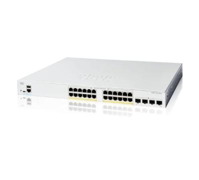 China C1200-24P-4G 24 portas 10/100/1000 PoE+ com orçamento de energia de 195W, 4x Gigabit SFP, Montável em rack à venda