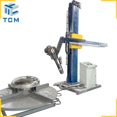 China Steel dished head cone hopper surface PLC full automatic polishing machine for sale