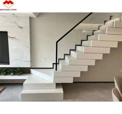 Cina Moderno stile di design Scala dritta Scala di marmo artificiale di lusso personalizzata in vendita