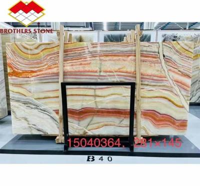Cina Disegno di mobili da tavolo per hotel con pietra naturale Arco Iris Onice di marmo in vendita