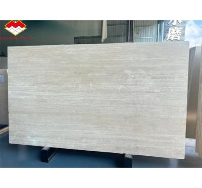 Cina Marmo Travertino Pietra Grandi lastre lucidate per moderno Hotel Villa Interior Design in vendita
