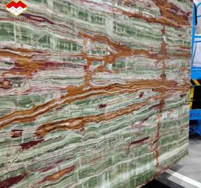 China Polished Surface Finishing Pakistan Bamboo Onyx Marble Slabs for Table Modern Design Style for sale