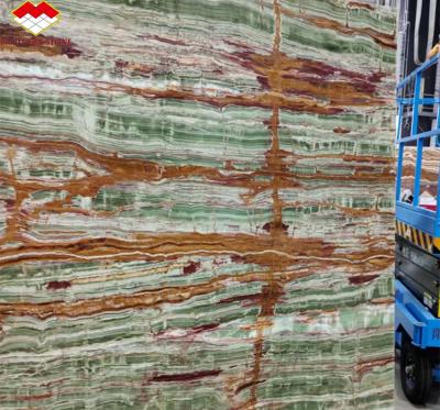 China Polished Surface Finishing Pakistan Bamboo Onyx Marble Slabs for Table Modern Design Style for sale