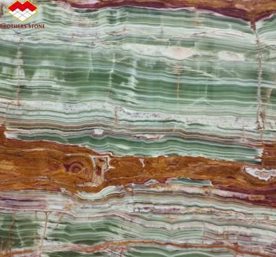 China Polished Surface Finishing Pakistan Bamboo Onyx Marble Slabs for Table Modern Design Style for sale
