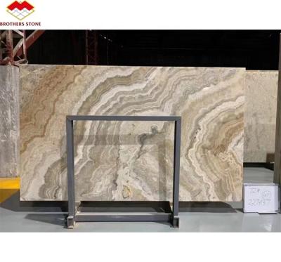 Cina Pietra di onice trasparente lucidata Design moderno per il retroilluminato naturale inchiostro di giada marmo grande lastra in vendita