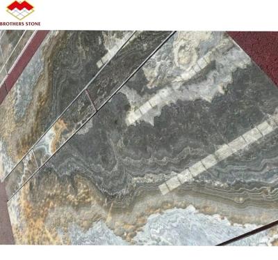 Cina Pietra di onice trasparente lucidata Design moderno per il retroilluminato naturale inchiostro di giada marmo grande lastra in vendita