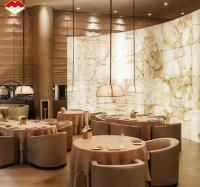 China Cut-To-Size Polished Luxury Translucent White Onyx Marble Slab for Villa Wall Art Panel for sale