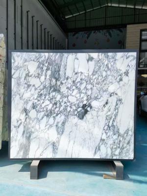 China Wall and Flooring Modern Design Snow White Marble Table Top with Brown Veins for sale