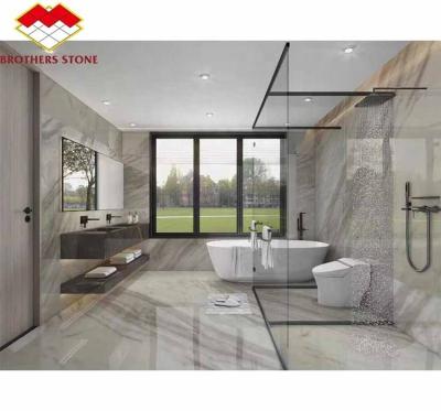 Cina Pietra naturale tagliata su misura Foshan Greco Jazz Slab di marmo bianco con finitura lucidata in vendita