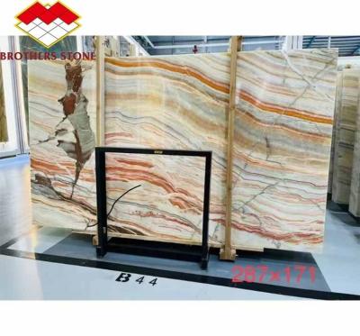 Cina Pietra di marmo Onyx tagliata su misura Perfetta per la decorazione domestica e il tavolo del soggiorno in vendita