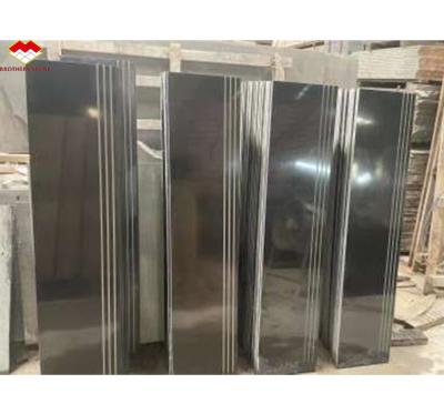 中国 純黒色 グラニットスラブ 表面を磨いた 完成品 大きいスラブ形 販売のため
