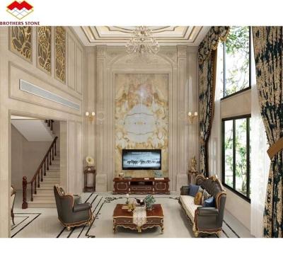 Cina Modern White Onyx Marble Wall Bookmatched Slabs per la decorazione personalizzata in pietra naturale in vendita