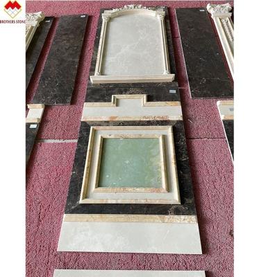 Cina Grande lastra Imperatore marmo di muro pannello di progettazione Colonna intagliata per crema beige lastra di marmo in vendita