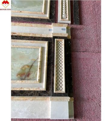Cina Grande lastra Imperatore marmo di muro pannello di progettazione Colonna intagliata per crema beige lastra di marmo in vendita