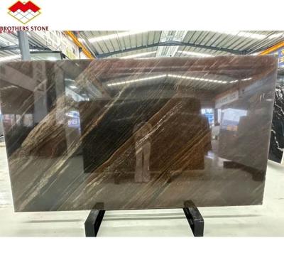 Cina Piano di pavimentazione per hotel in stile moderno personalizzato sabbia dorata sabbia galleggiante marmo di granito marrone in vendita
