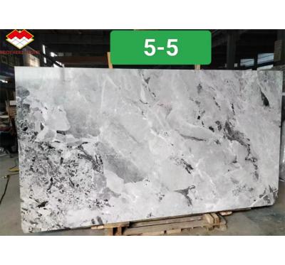 Cina Moderno inchiostro pittura marmo grande lastra rifinito grigio pannello di parete e piastrelle da tavolo da cucina in vendita