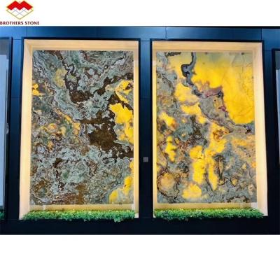 China Natural Green Jade Onyx Marble Slabs for Modern Graphic Design and Table Background for sale