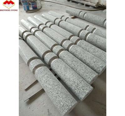 Cina Colonne di scale esterne con pavimenti in pietra di costruzione Moderne piastrelle di granito bianco britannico in vendita