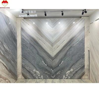 China Grote plaatsteenvorm Palissandro Blauw Marmer voor appartementen Te koop