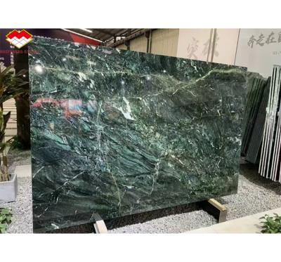 China Natuursteen Cat's Eye Groen Grote Slab Eettafel voor Villa Interieur Decoratie Te koop