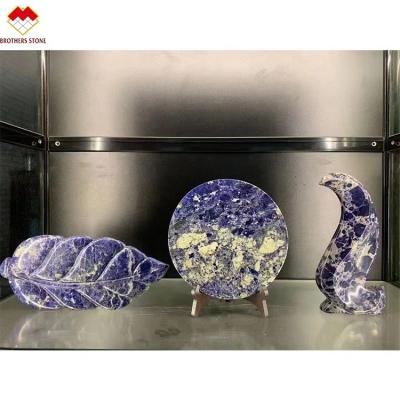 China Transparante Afrikaanse lapis marmer Sodalite Blauwe marmer Onyx marmer van Yunfu Te koop