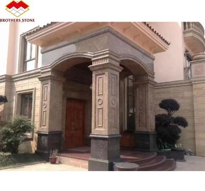 Granit d'or de Californie poli taillé sur mesure pour les escaliers et le cadre de porte en extérieur moderne