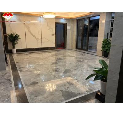 China Yinsha Italiaanse grijze marmeren steen grote plaat voor hotelvloeren en interieur stappen Te koop